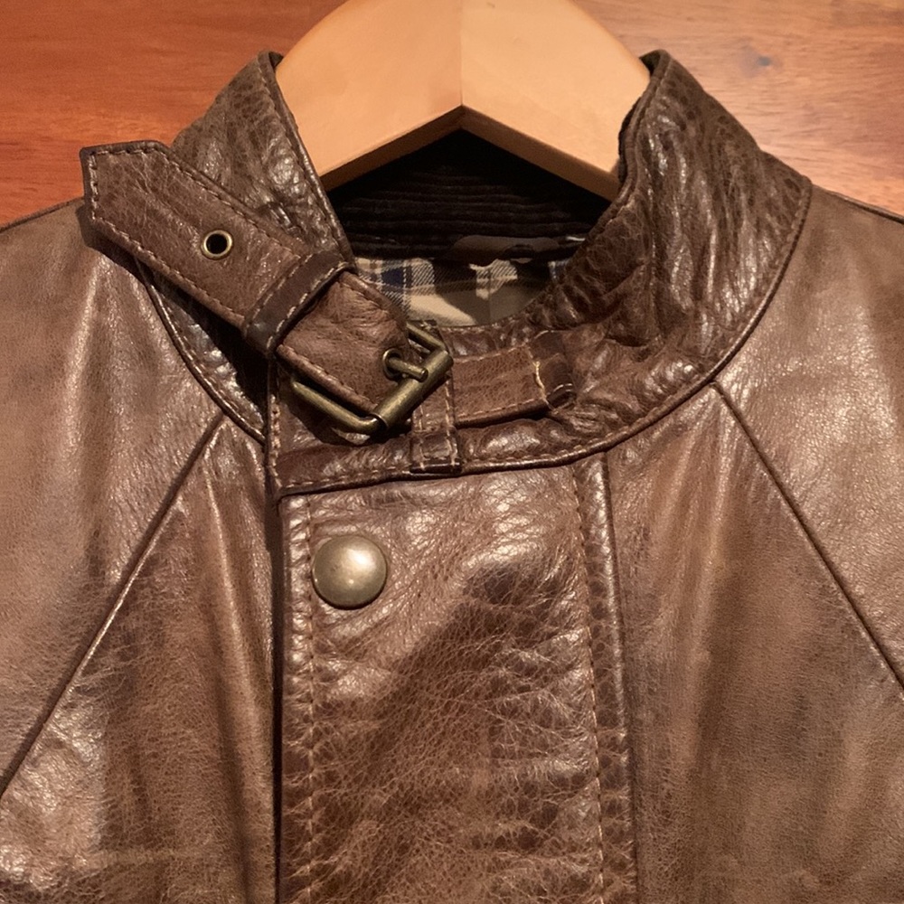 Belstaff Brad Jacket In Acid Brown Leather - Gem